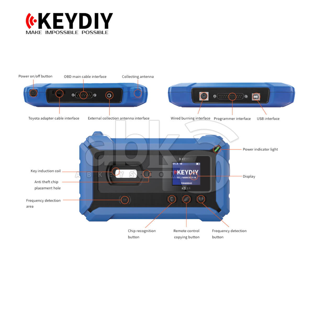 KEYDIY KD-X4 Key Programmer & Remote OBD Key Programmer |ABKEYS