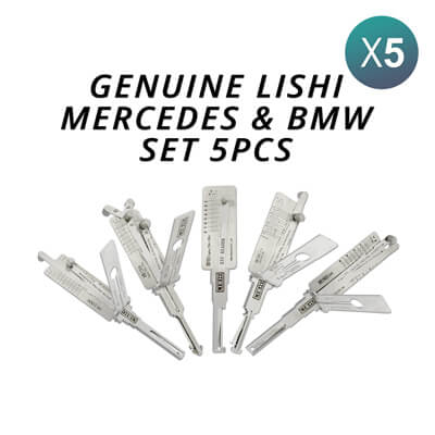 Genuine Lishi Mercedes & Bmw Kit of 5 Pick & Decoder Tools |ABKEYS
